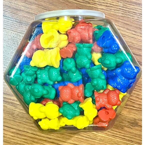 Lakeshore | Toys | 6 Teddy Bear Counters 3 Sizes 4 Colors Learning ...